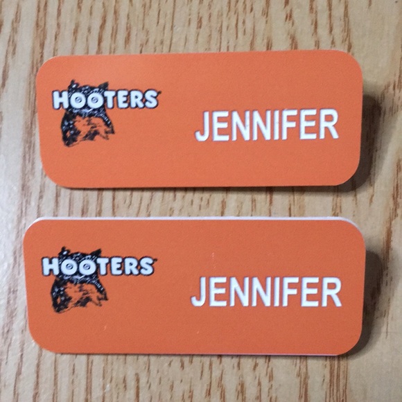 Hooters | Accessories | New Hooters Girl Uniform Name Tag Choose From ...